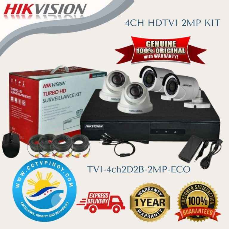HIKVISION 4-Channel 2MP KIT (TVI-4CH2D2B-2MP-ECO) – CCTVPinoy Co.