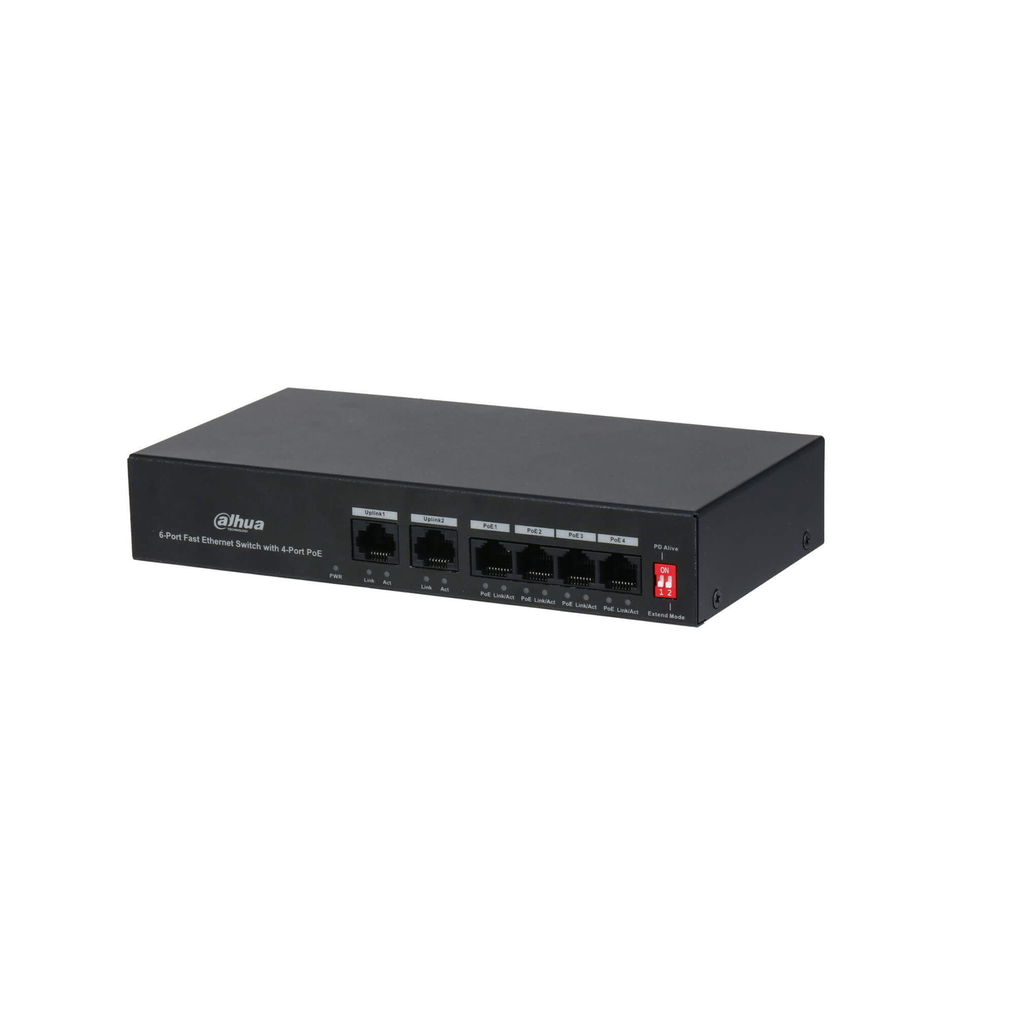 DAHUA 6-Port Fast Ethernet Switch with 4-Port PoE (DH-PFS3006-4ET-36 ...