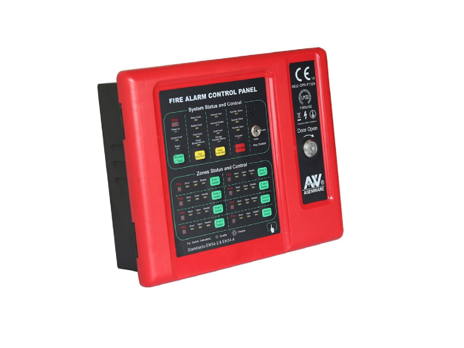 ASENWARE CONVENTIONAL FIRE ALARM PANEL 6 ZONE-PLASTIC(AW-CFP2166-6C ...