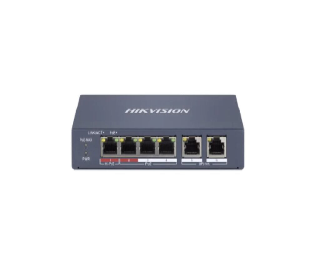 HIKVISION 4 PORT FAST ETHERNET SMART POE SWITCH (DS-3E1106HP-EI ...